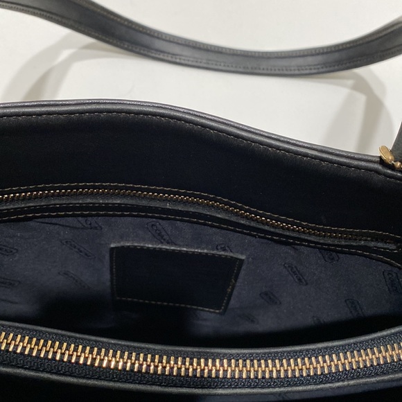 Coach | Bags | Coach 932 Vintage Black Leather Market Tote | Poshmark